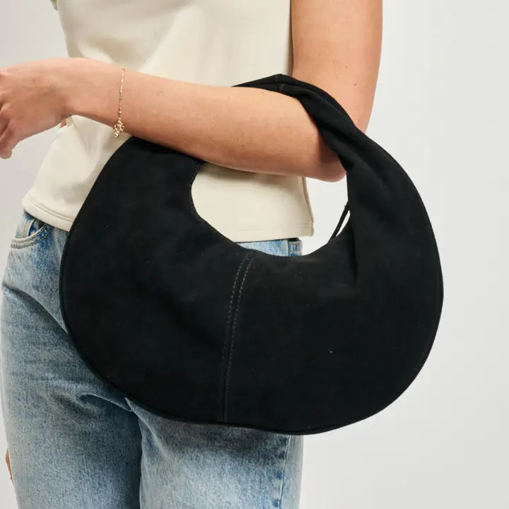 Farrah Suede Leather Hobo – The Gingham Buffalo